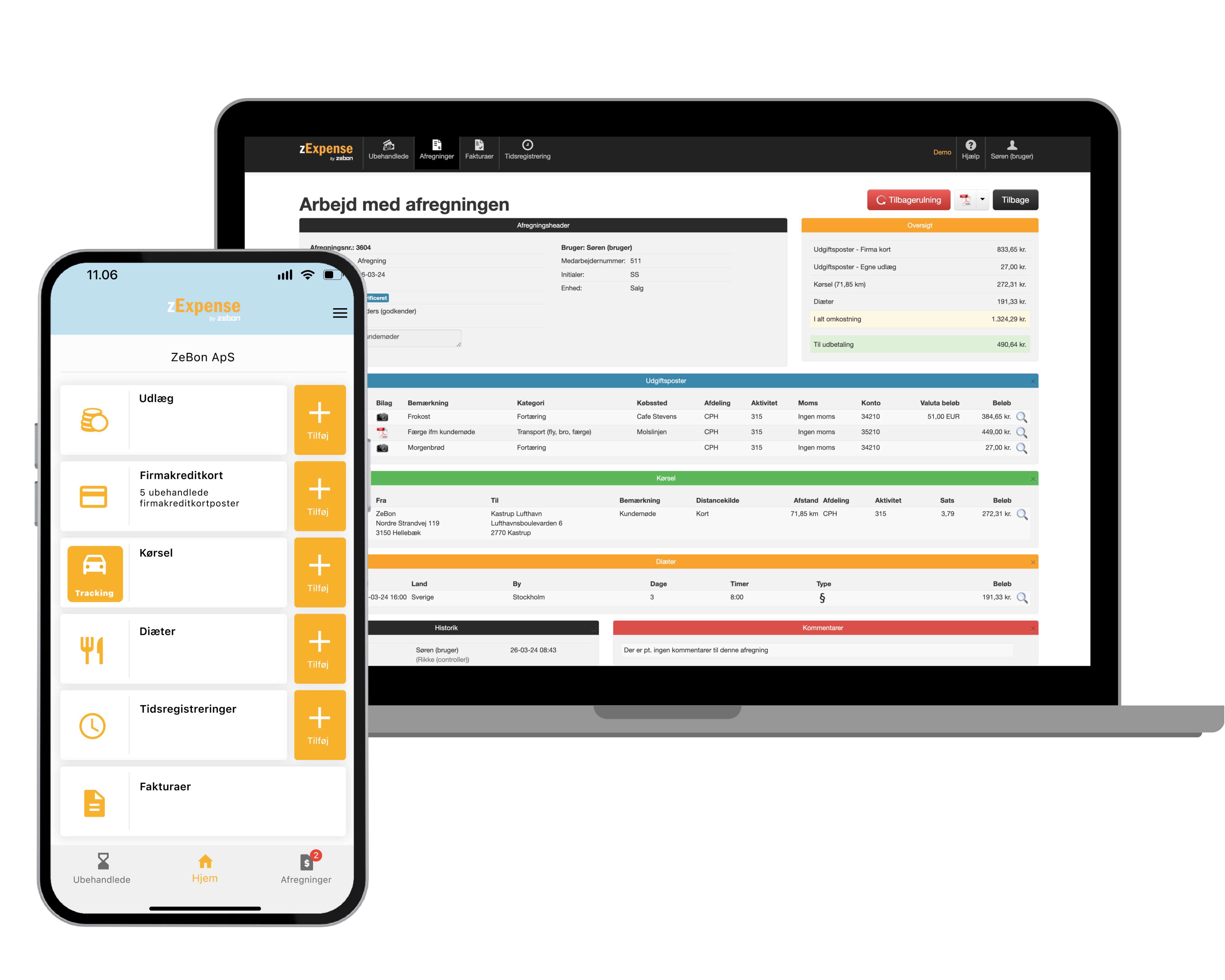 Digital udgiftshåndtering - udlæg, bilag og godkendelser | ZeBon